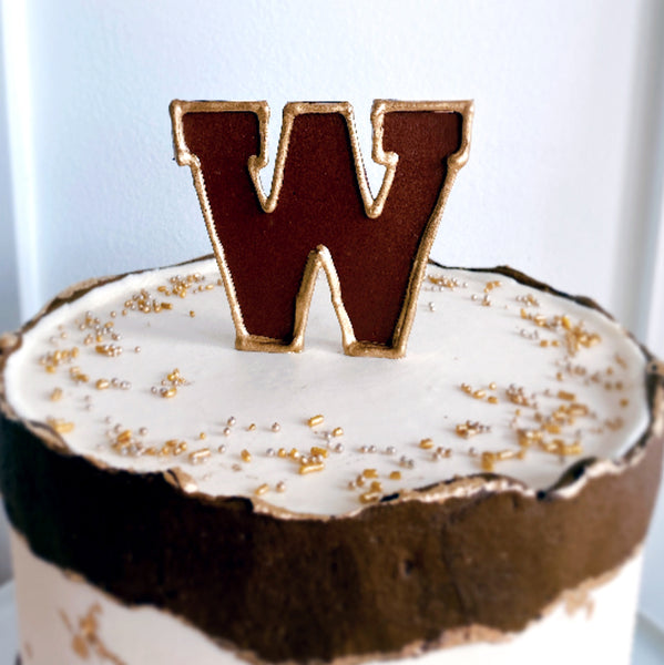 Standing Varsity Letter Cake | The Home Bakery